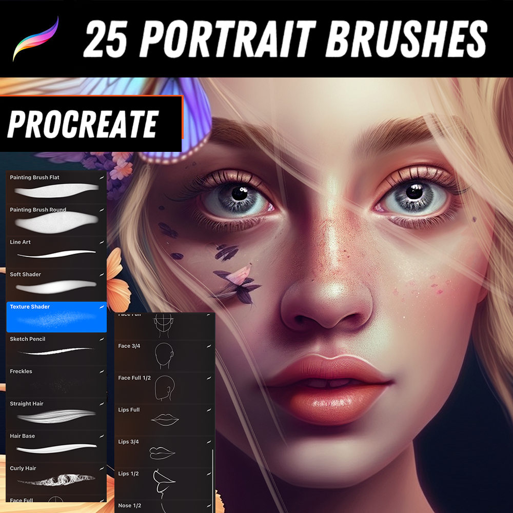 25 Portrait Brushes – Brushspot